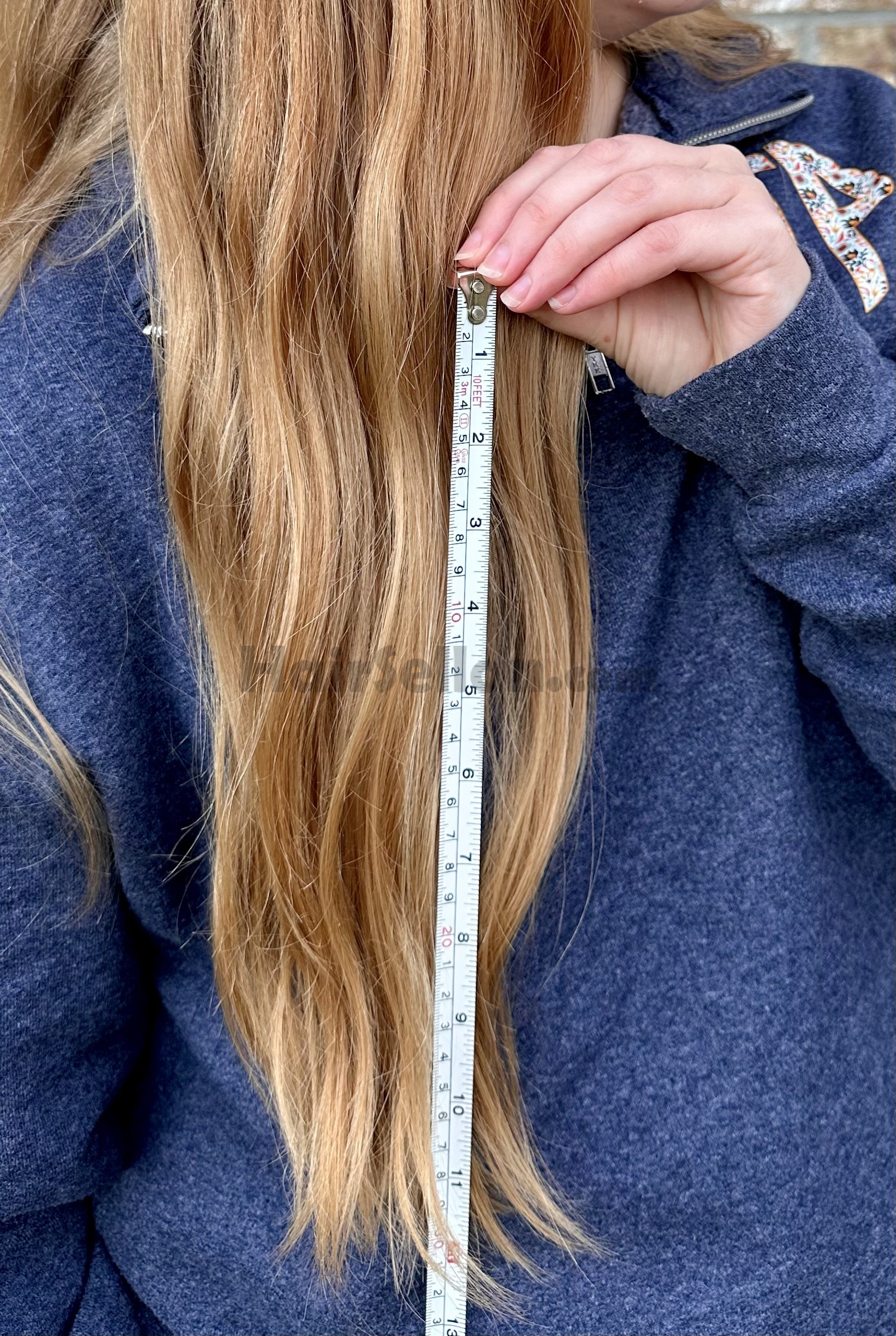 14 inches of virgin strawberry blonde hair - HairSellon