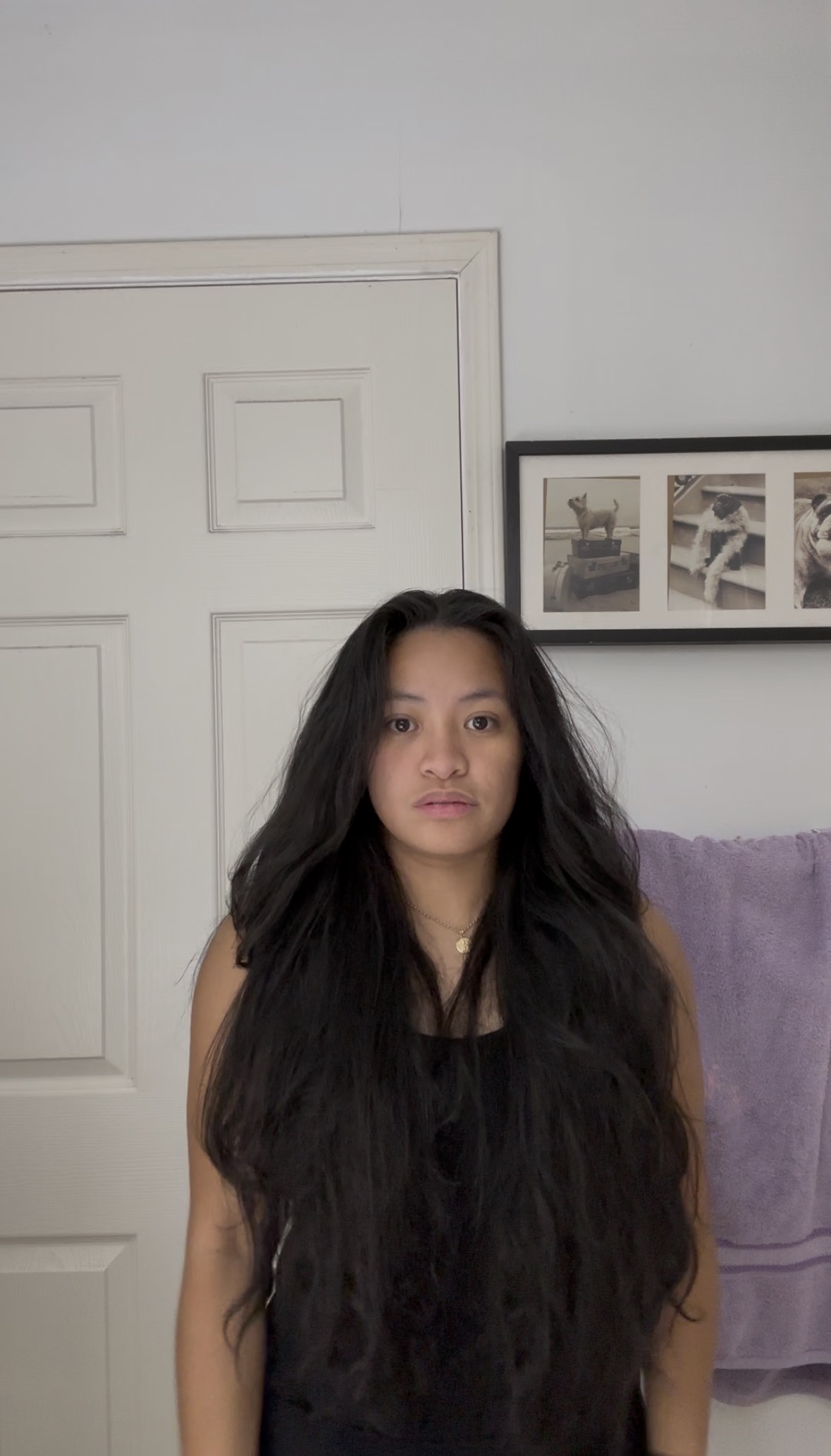 Filipino natural layered hair 20in, black and stays wavy, hair is ...